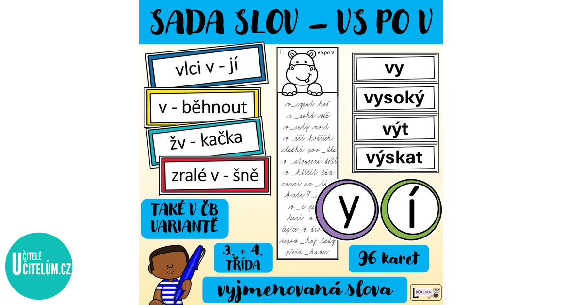 Sada slov - vyjmenovaná slova po V - Český jazyk | UčiteléUčitelům.cz